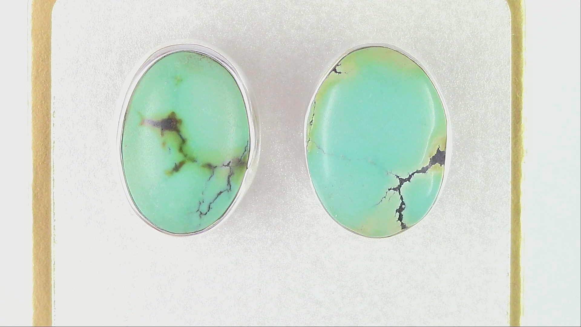 Green turquoise stud earrings store